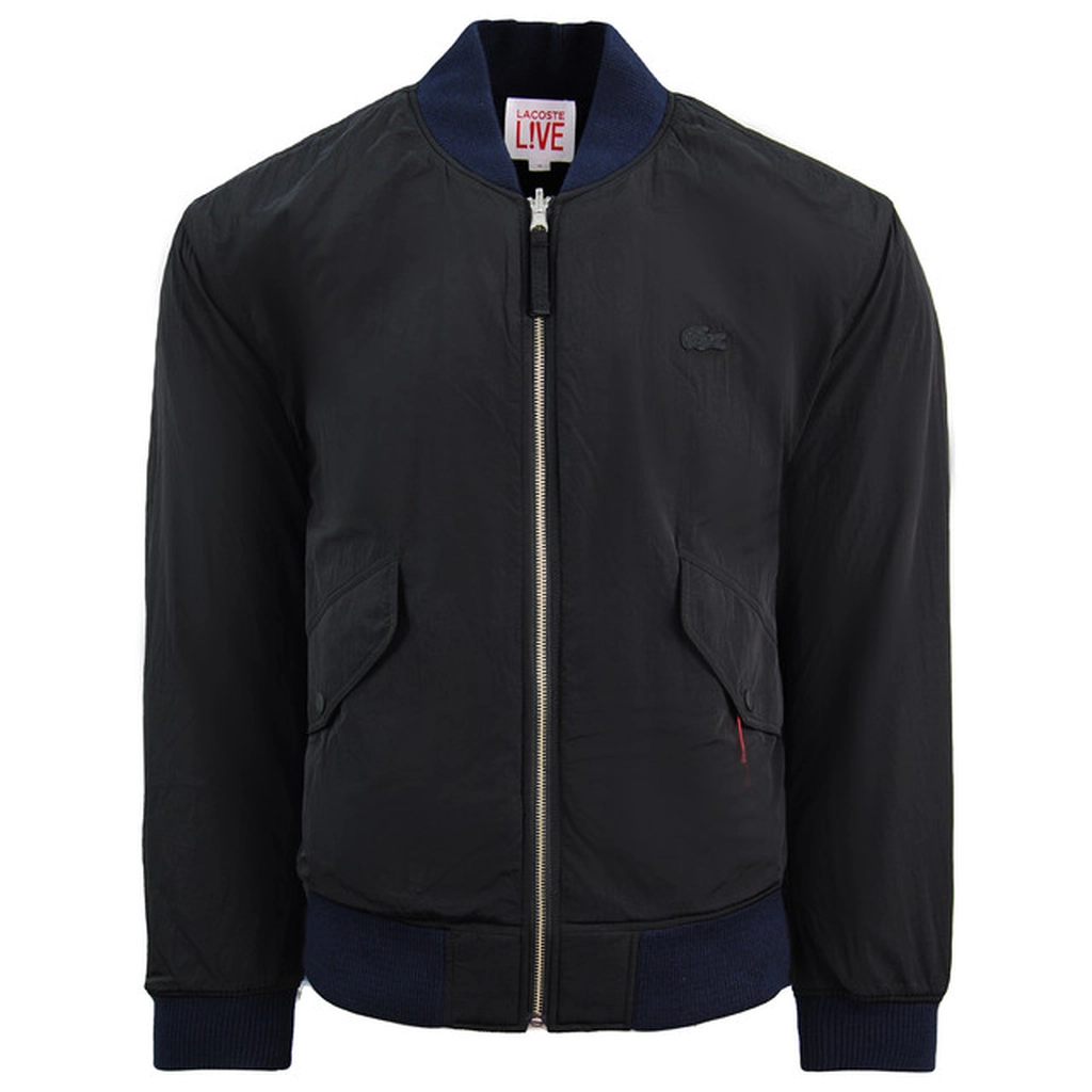 Unisex L!VE Reversible Mens Bomber Jacket - Black - Size Small | THREADSPY